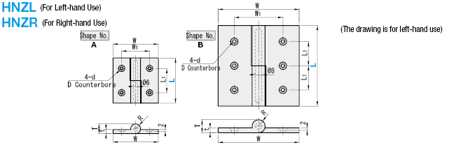 Detachable Hinges for Heavy Load | MISUMI | MISUMI MEXICO